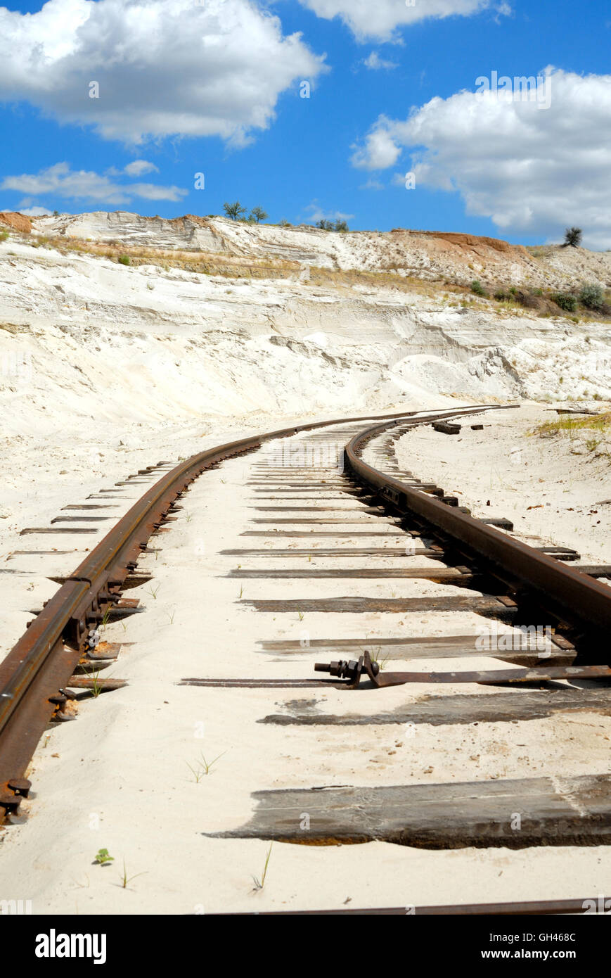 Old branch line in sandy to career Stock Photo - Alamy