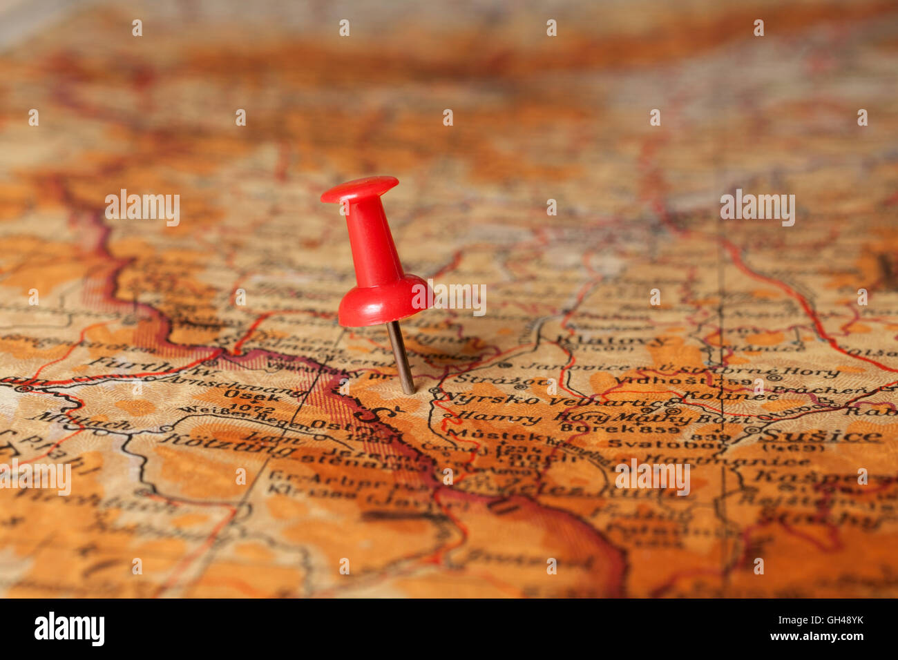 Red Push Pin On Map Location Map Pin SVG, Location Sign Silhouette,