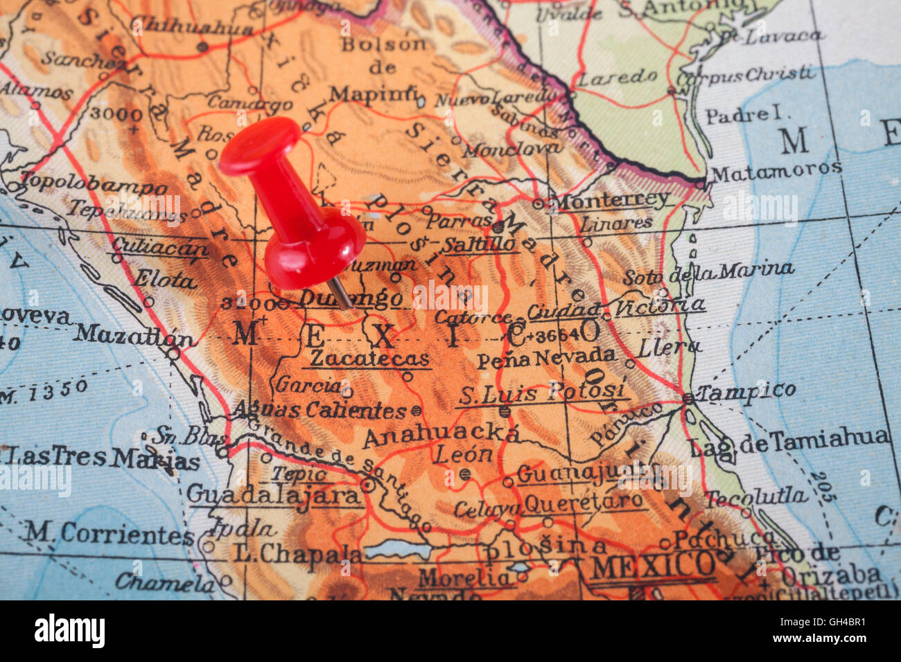 Mexico map pin hi-res stock photography and images - Alamy