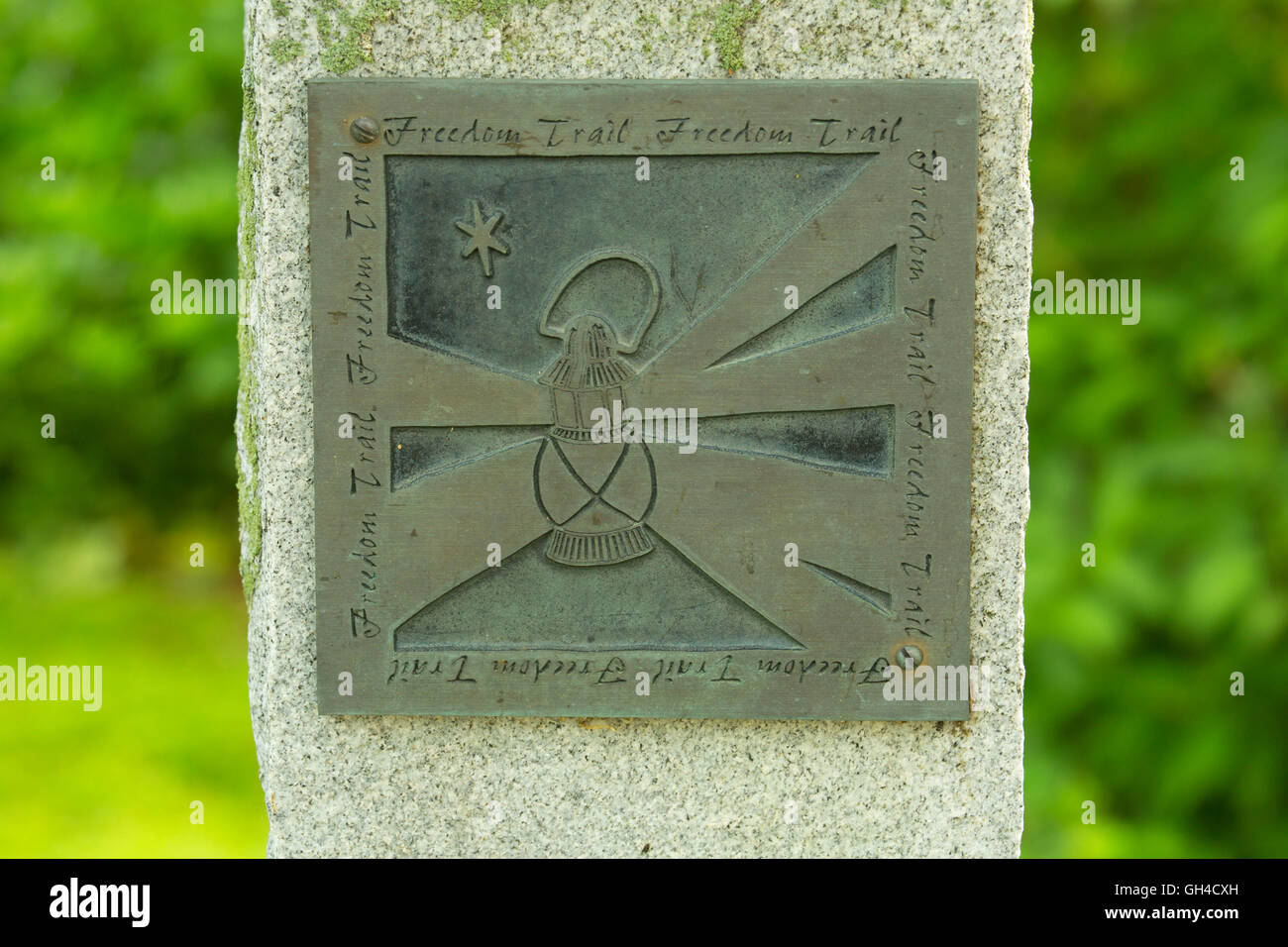Freedom Trail marker, Farmington, Connecticut Stock Photo - Alamy
