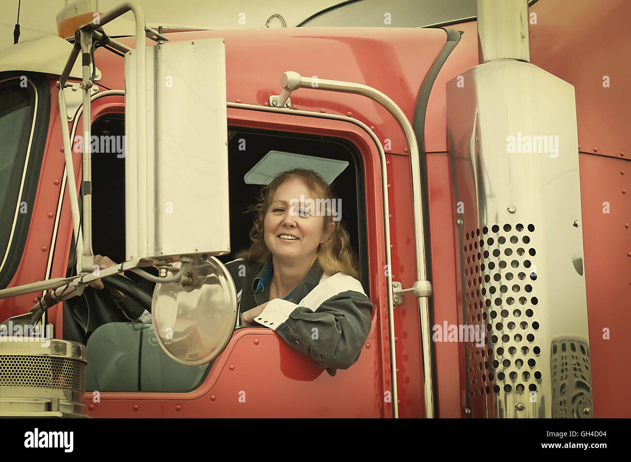 Female truck construction worker hi-res stock photography and images ...