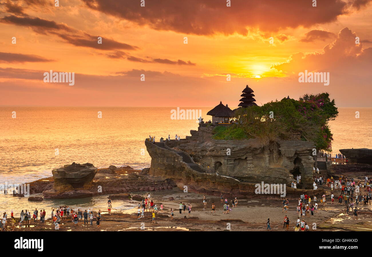 Bali, Indonesia - Tanah Lot Temple at sunset Stock Photo - Alamy