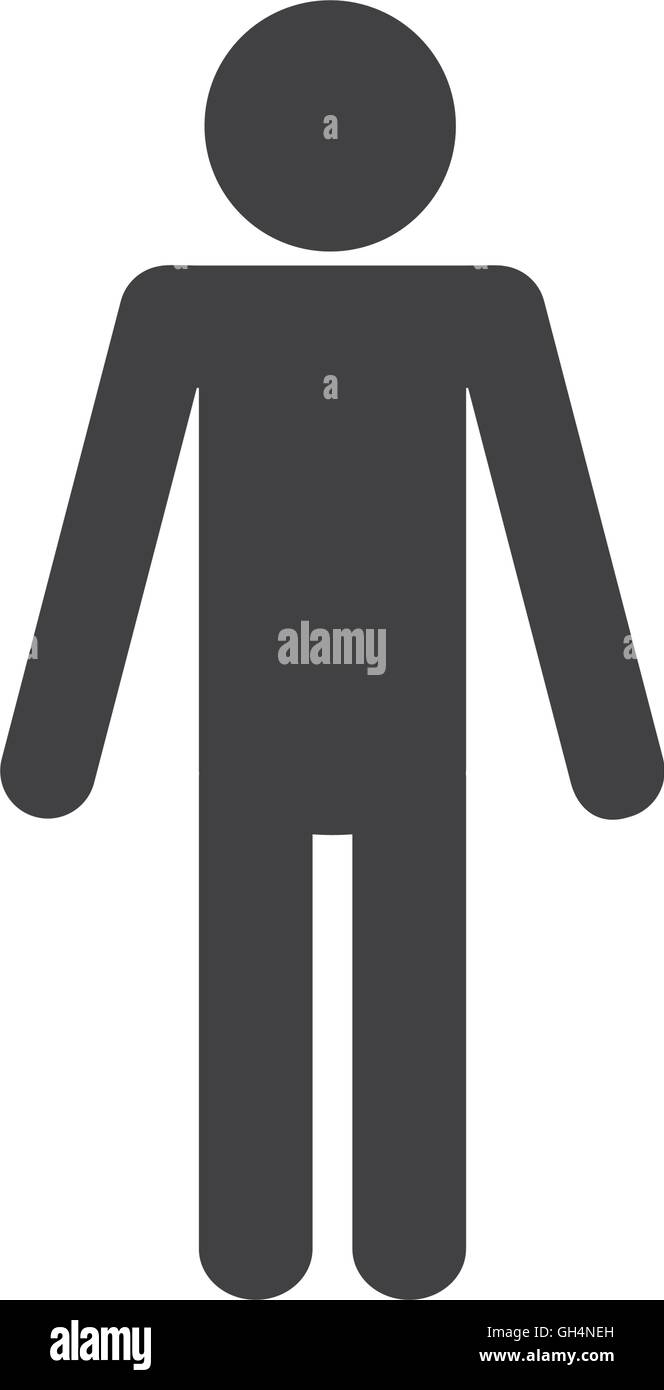 man male pictogram silhouette icon. Vector graphic Stock Vector Image ...