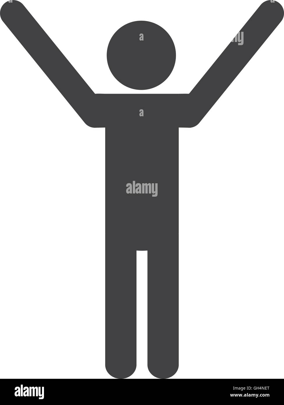 man male pictogram silhouette icon. Vector graphic Stock Vector Image ...