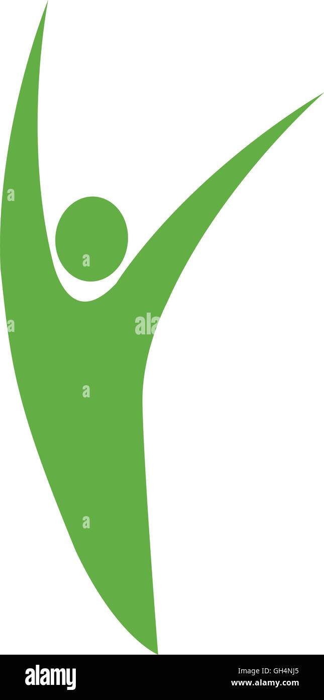 Leaf person green plant icon. Vector graphic Stock Vector Image & Art ...