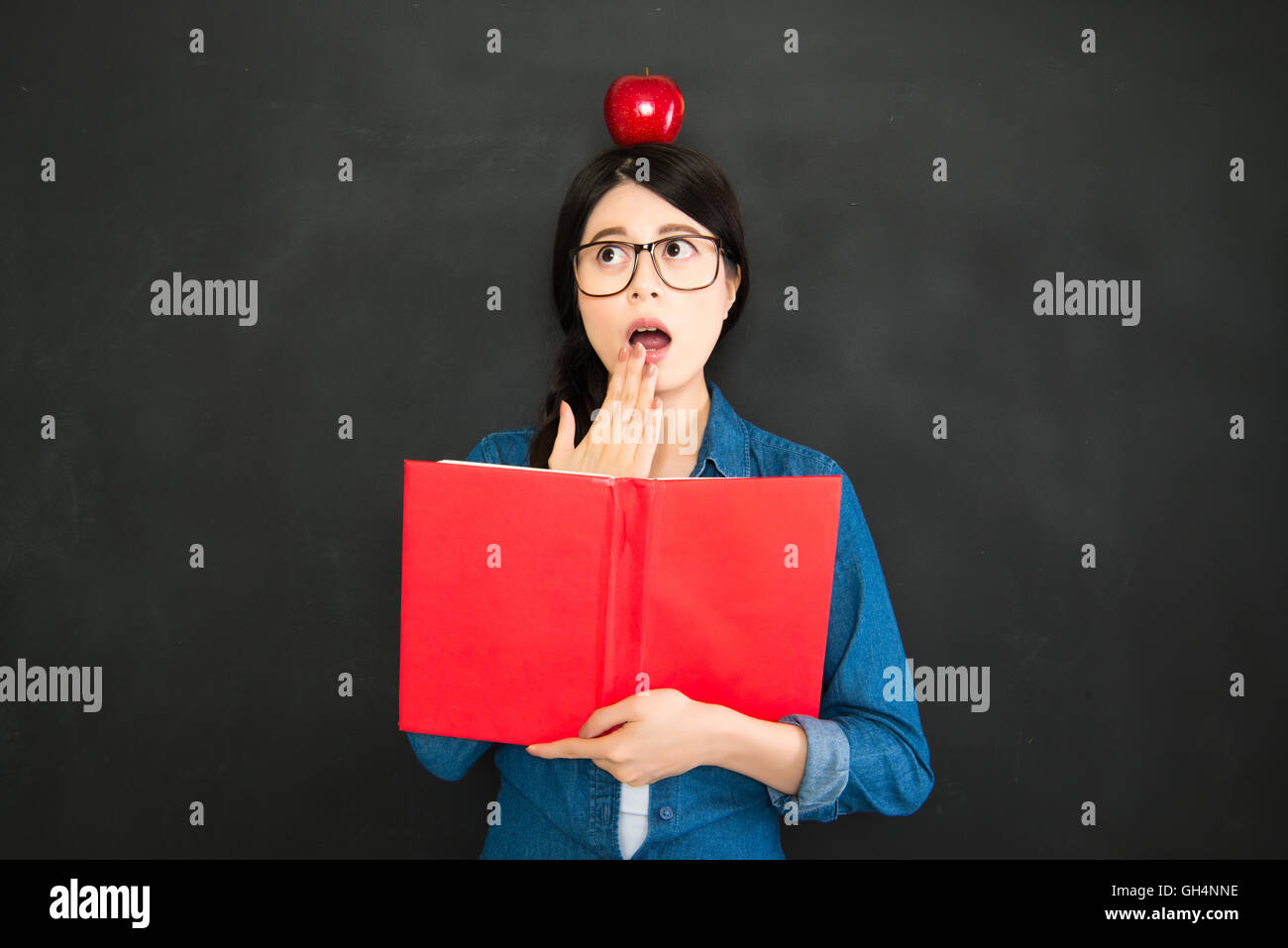 asian university student is very surprised to find the answer in ...