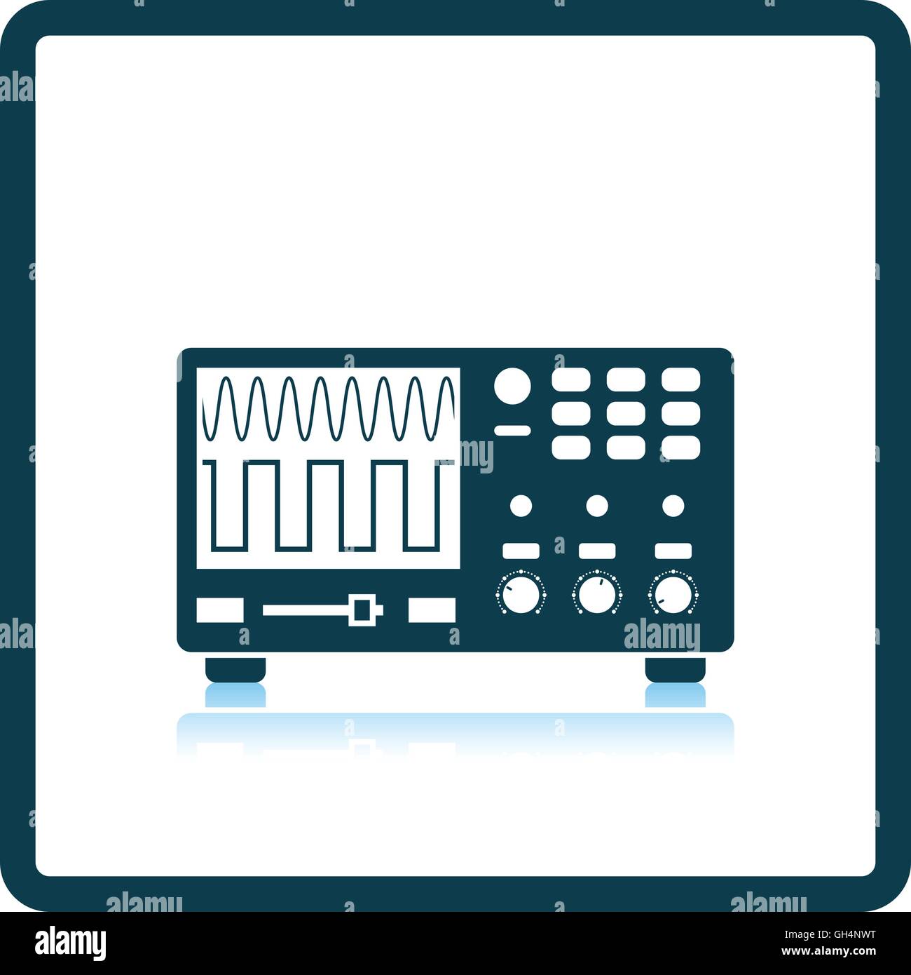 Oscilloscope waveform display Stock Vector Images - Alamy