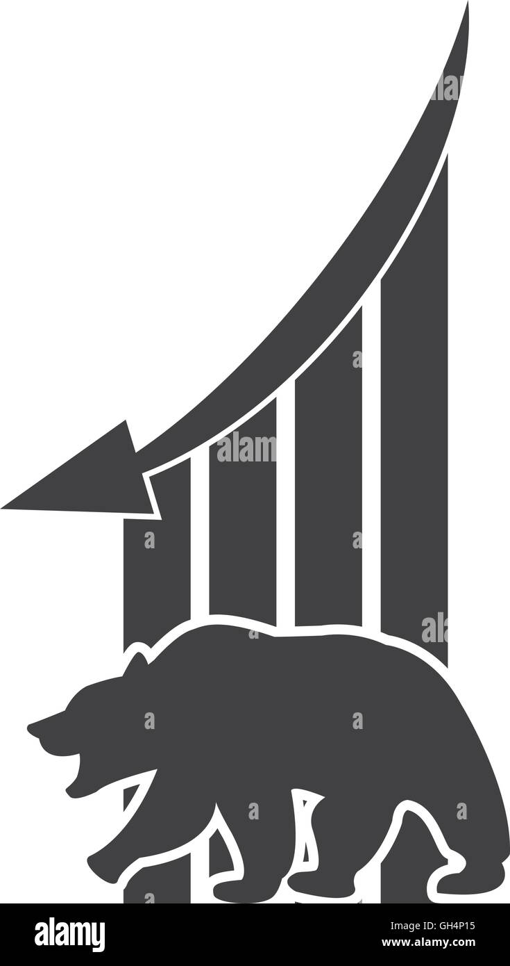 bear infographic profit financial icon. Vector graphic Stock Vector ...