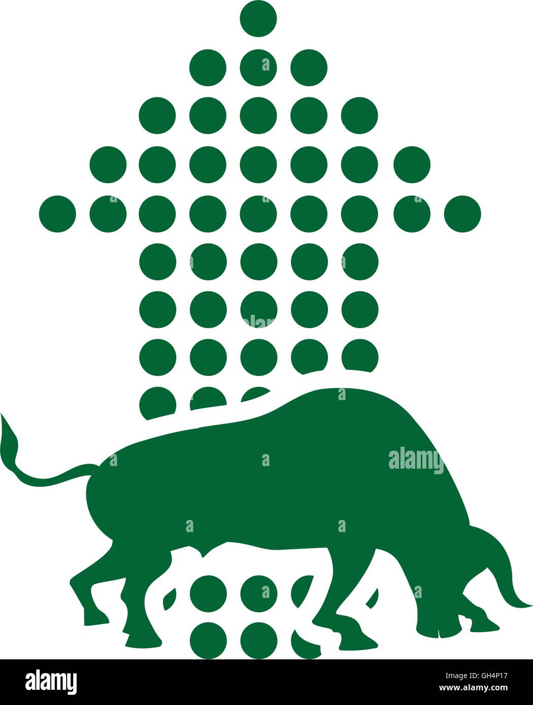 bull infographic profit financial icon. Vector graphic Stock Vector ...