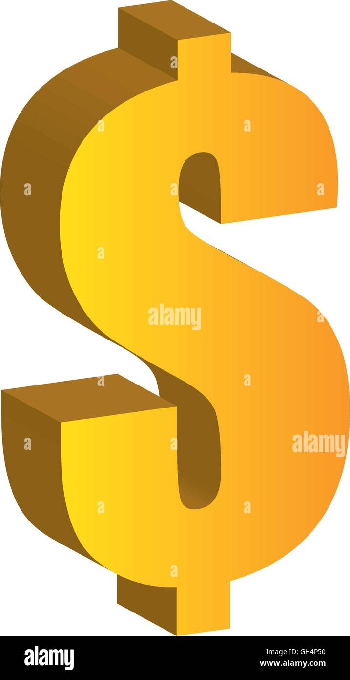 gold sign money dollar. Vector graphic Stock Vector Image & Art - Alamy