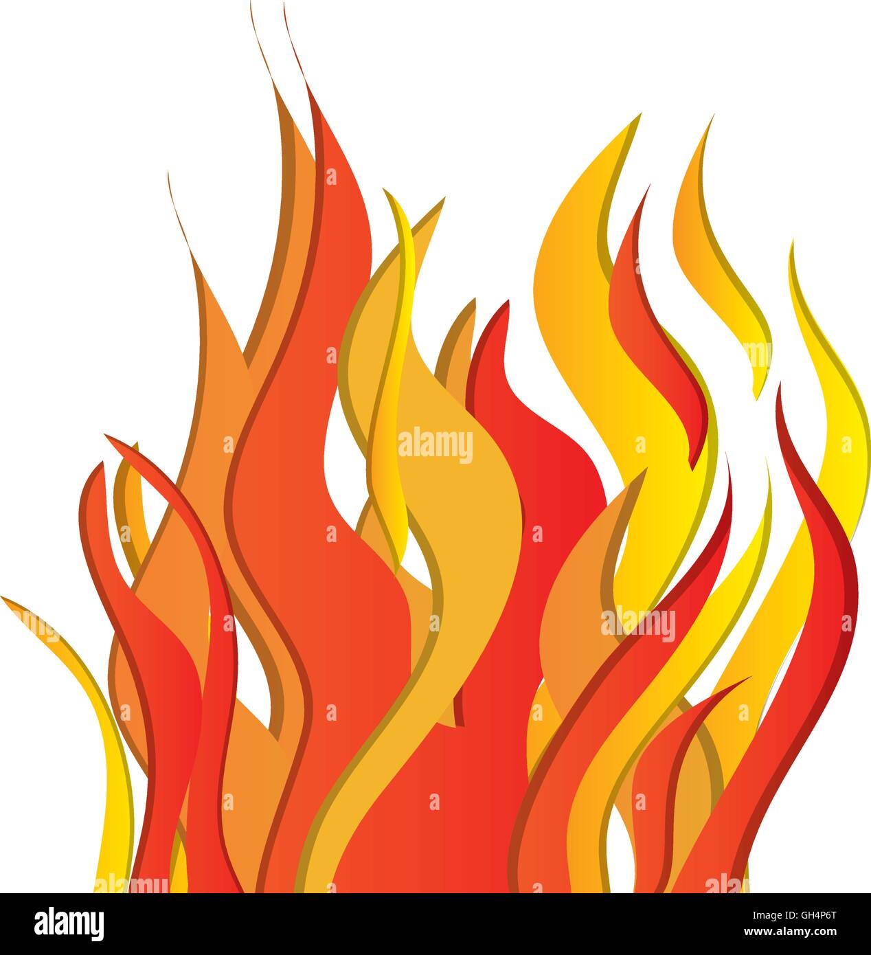 flame fire hot red orange yellow icon. Vector graphic Stock Vector ...