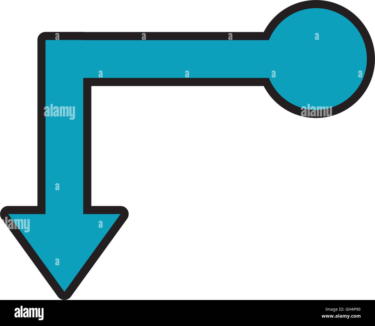arrow blue direction infographic icon. Vector graphic Stock Vector ...