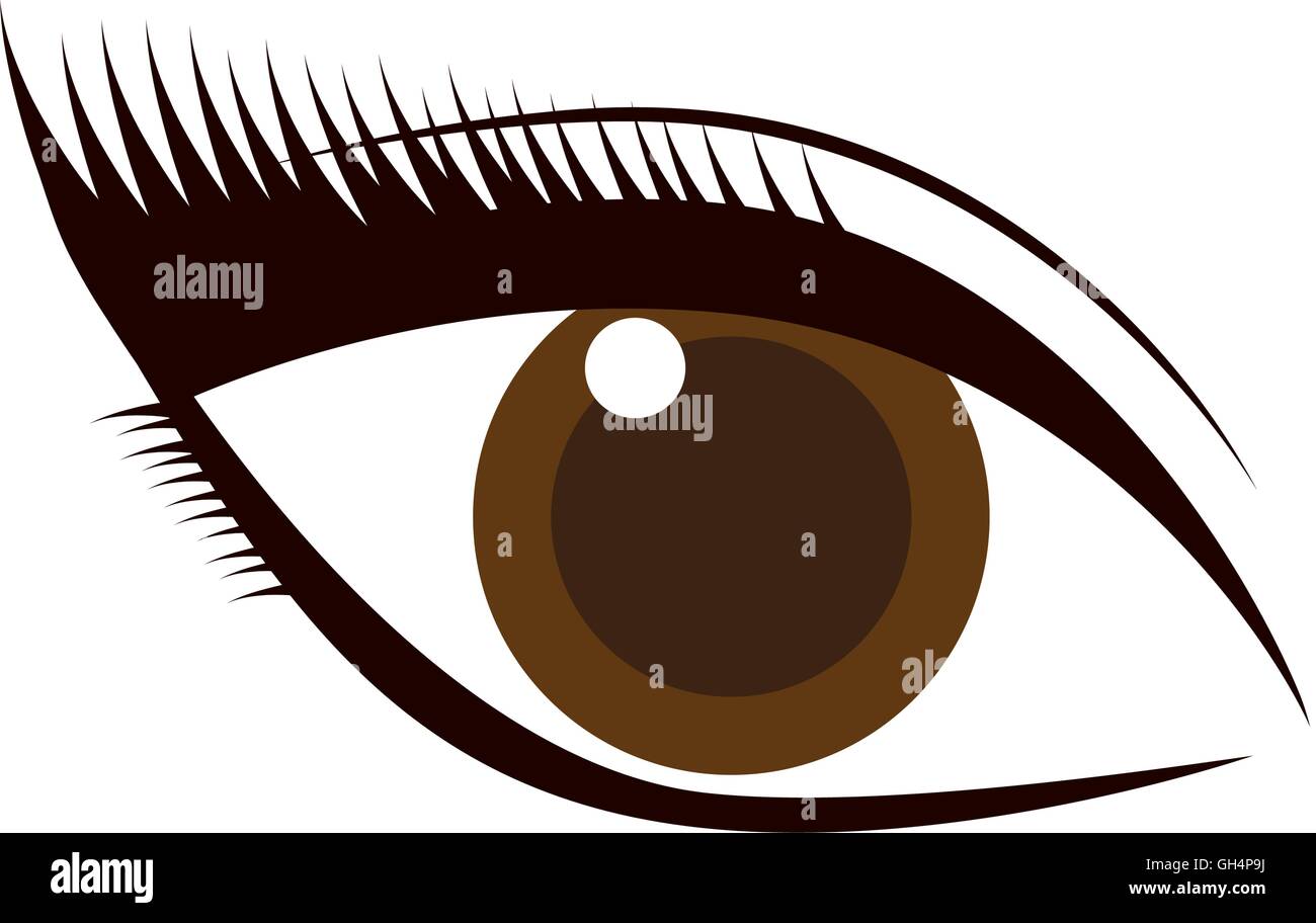 eye female look vision optical icon. Vector graphic Stock Vector Image ...