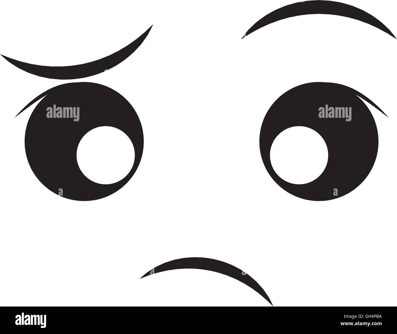 indifferent face cartoon expression icon. Vector graphic Stock Vector ...