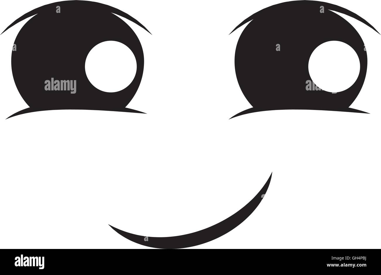 happy face cartoon expression icon. Vector graphic Stock Vector Image ...