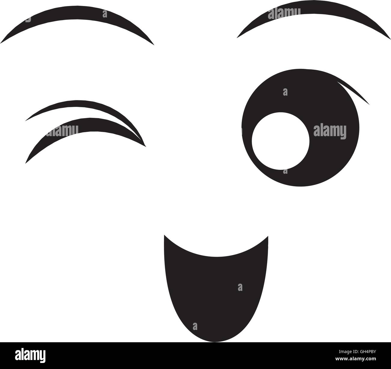 happy face cartoon expression icon. Vector graphic Stock Vector Image ...