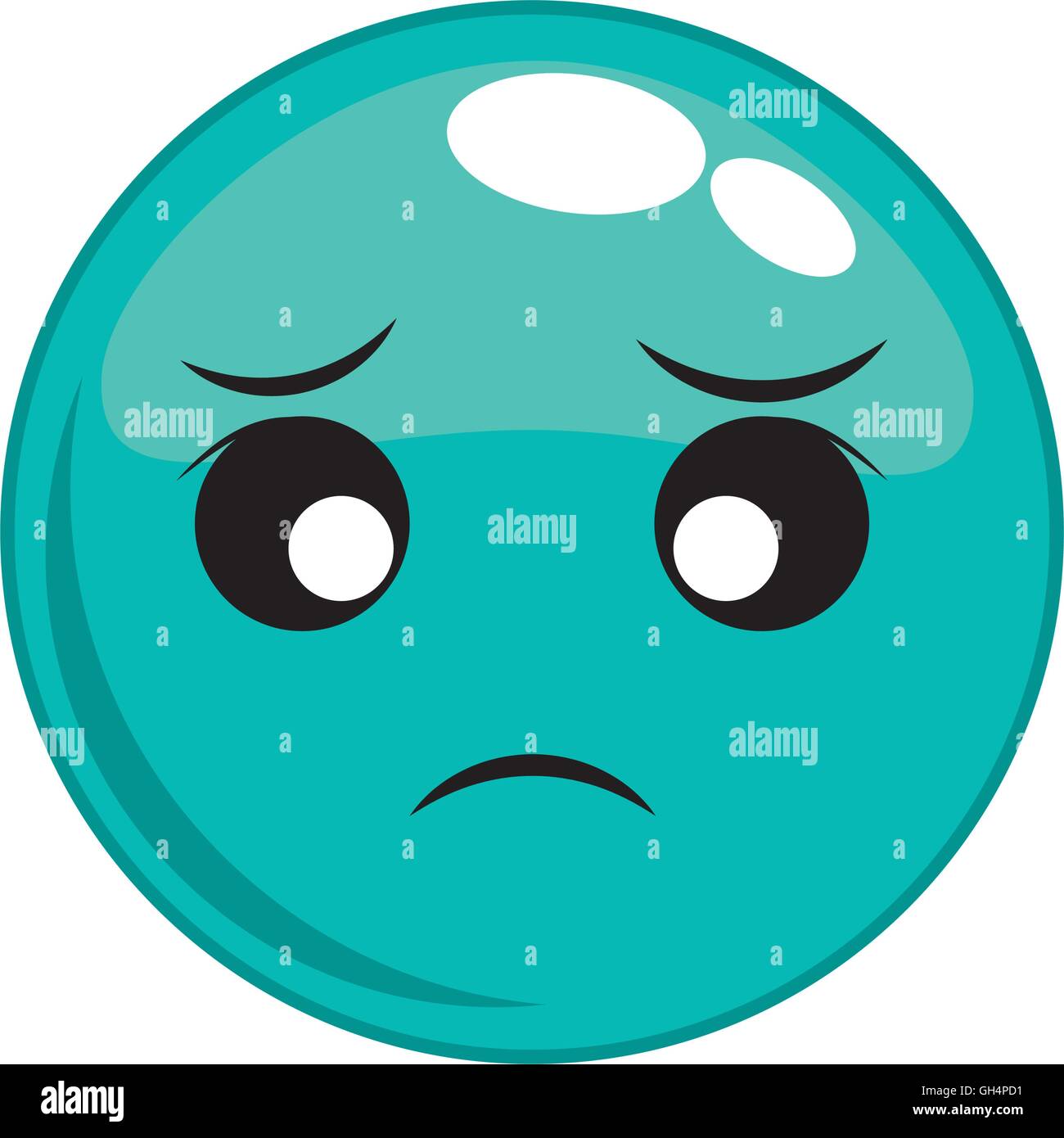 sad face cartoon expression icon. Vector graphic Stock Vector Image ...
