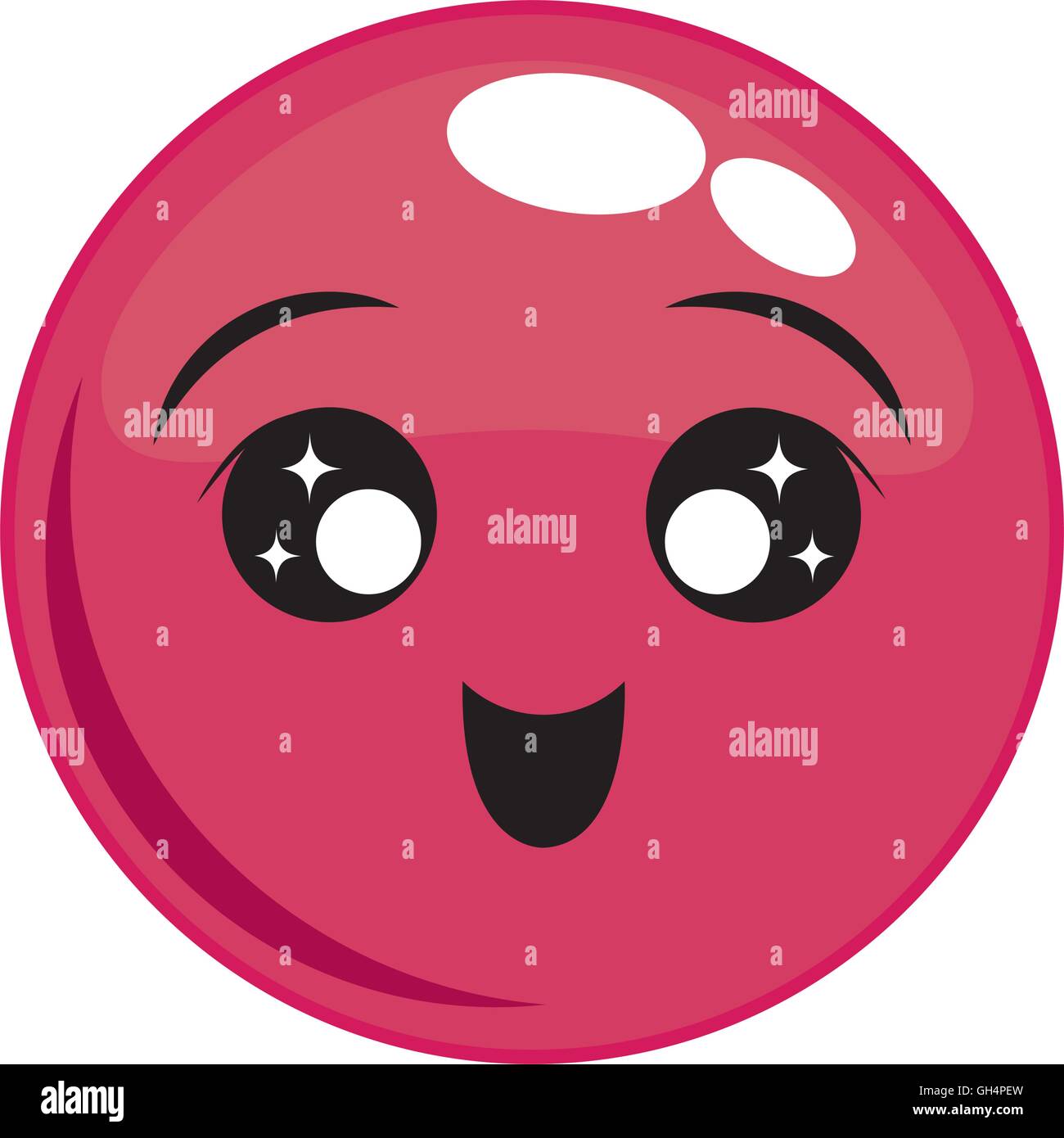 happy face cartoon expression icon. Vector graphic Stock Vector Image ...