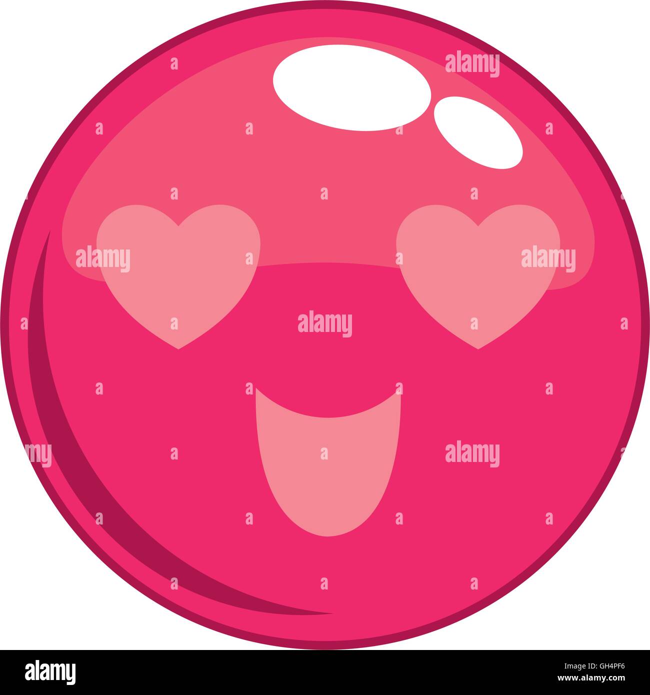 love face cartoon expression icon. Vector graphic Stock Vector Image ...