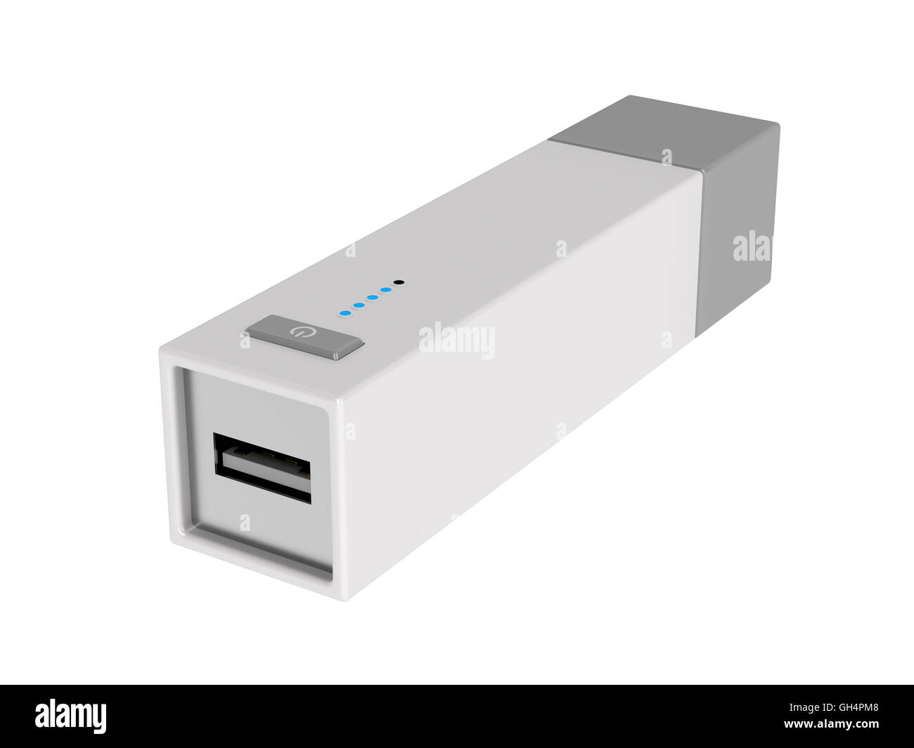 Usb battery pack isolated on white background Stock Photo - Alamy