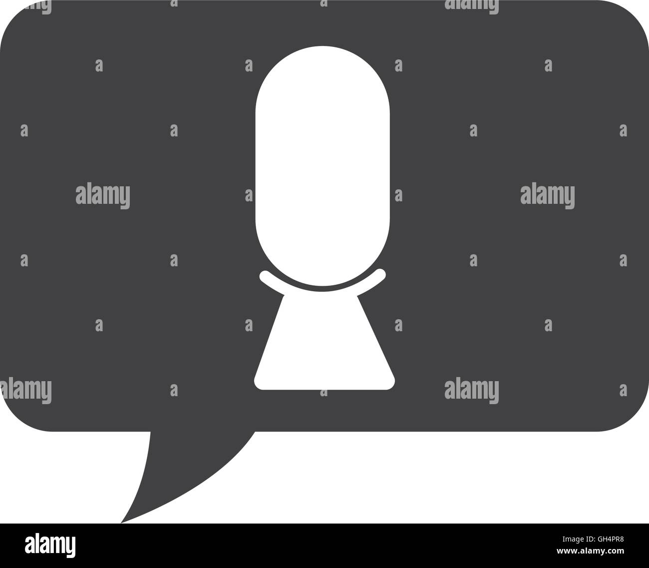 microphone bubble music icon. Vector graphic Stock Vector Image & Art ...