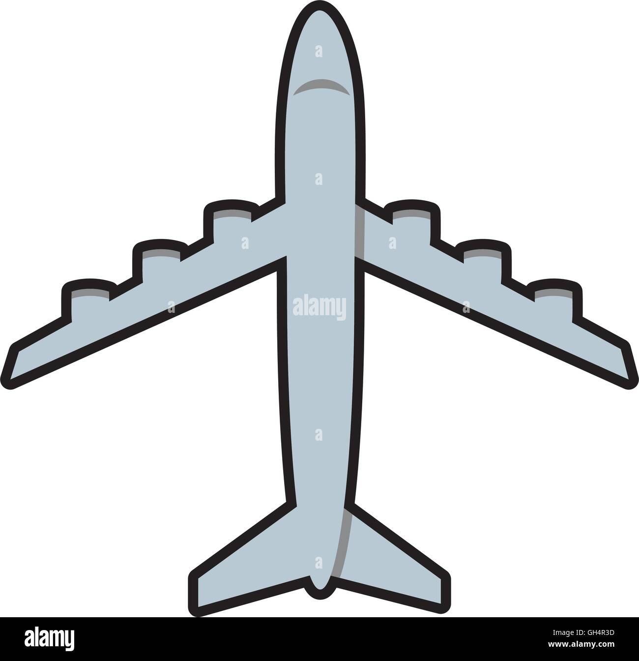 airplane grey travel transporation icon. Vector graphic Stock Vector ...