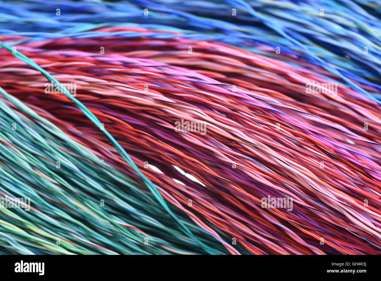Colored cables and wires Stock Photo - Alamy