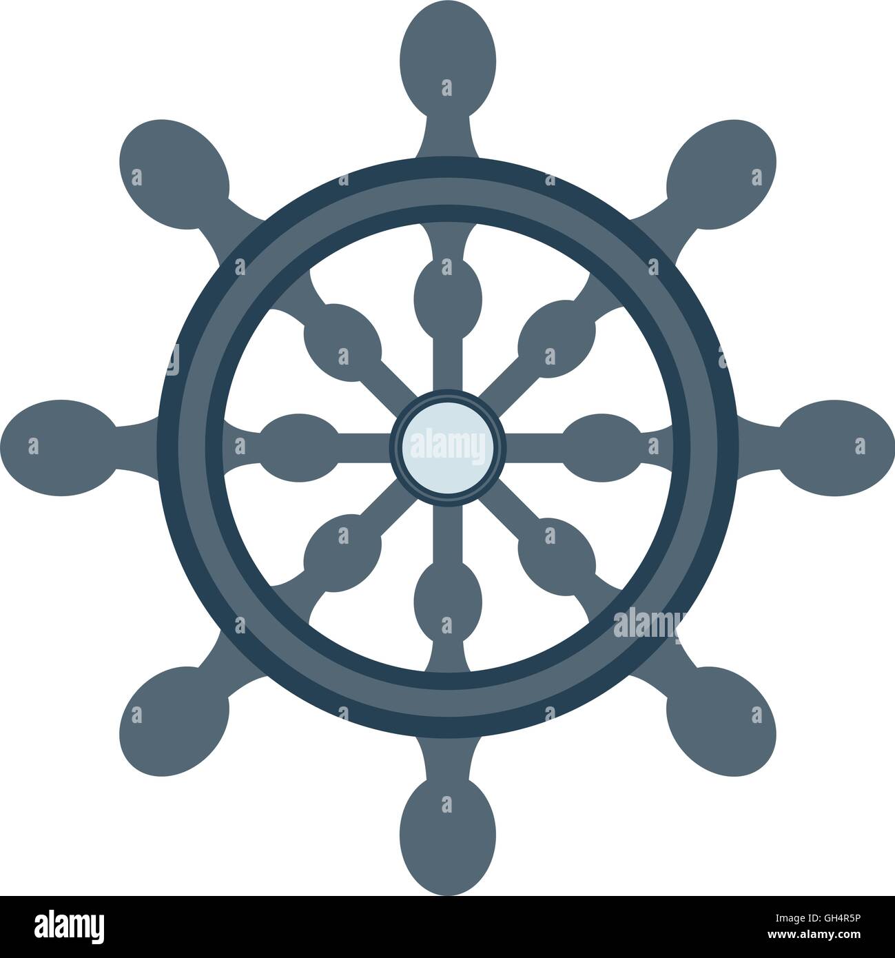 rudder sea lifestyle nautical marine icon. Vector graphic Stock Vector ...