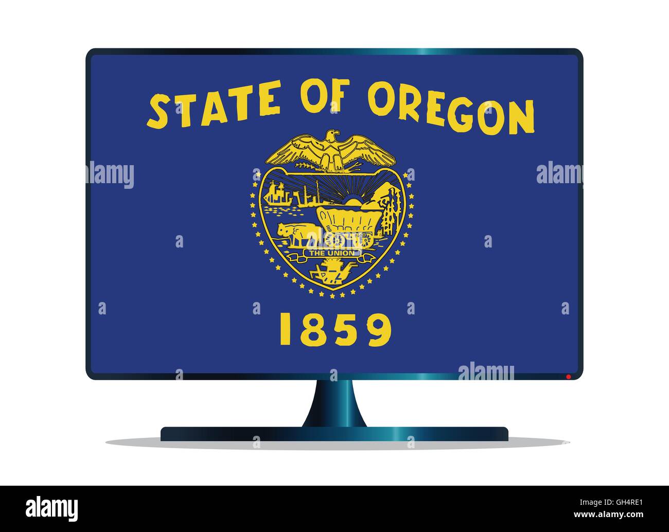 Oregon flag vector vectors hi-res stock photography and images - Alamy