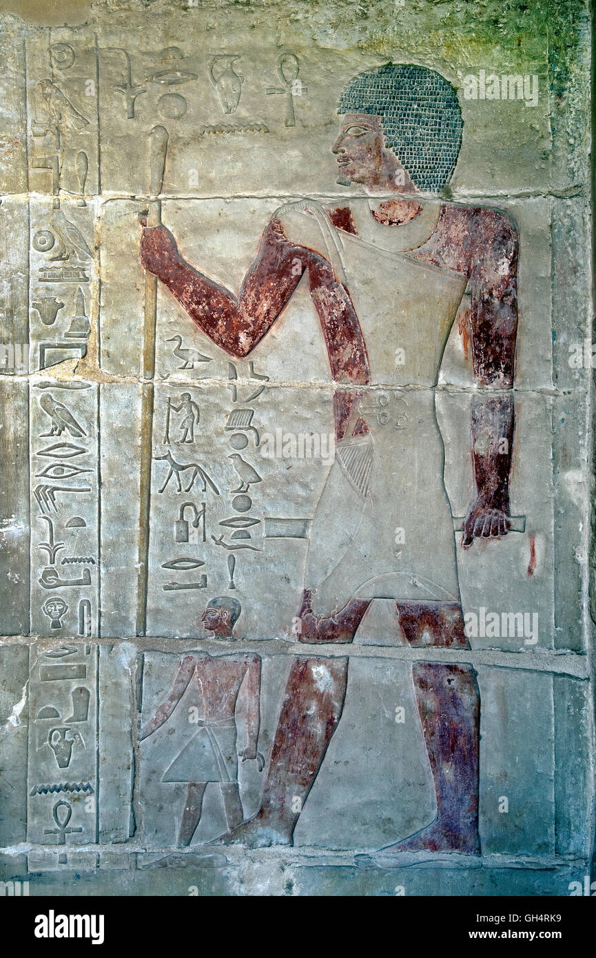Egypt, Saqqara, mastaba of Ni-Ank-Khnum and Knum-Hotep: various reliefs ...
