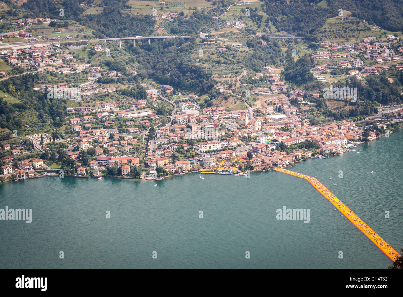 Floating installation created by Christo and Jeanne-Claude artists ...