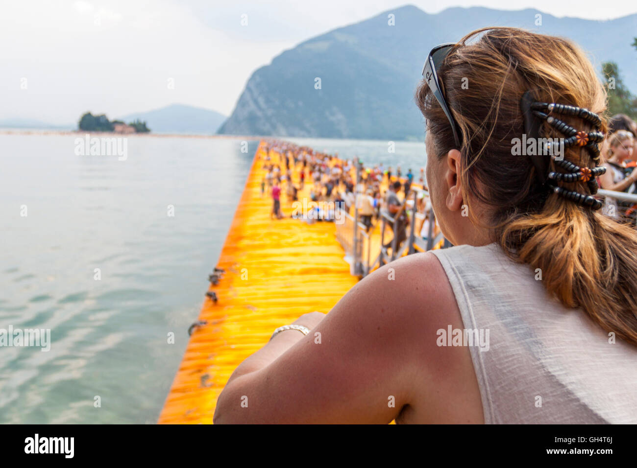 Floating installation created by Christo and Jeanne-Claude artists ...