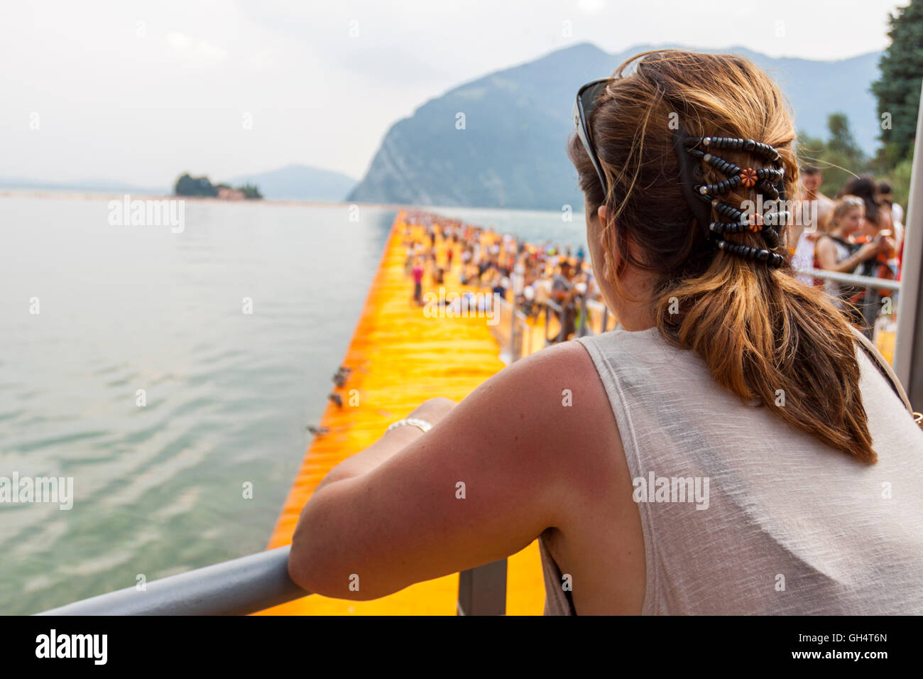 Floating installation created by Christo and Jeanne-Claude artists ...