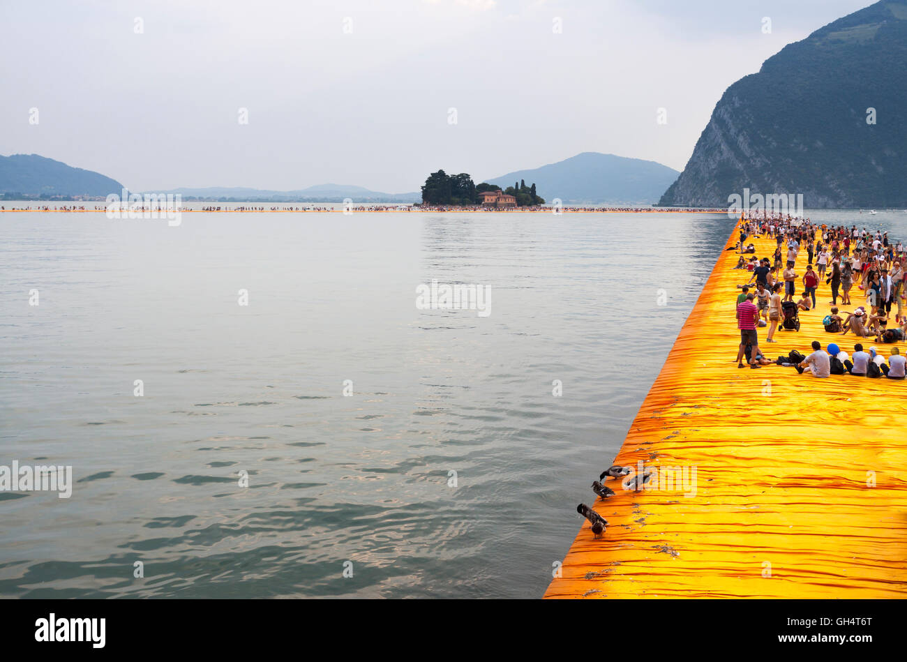 Floating installation created by Christo and Jeanne-Claude artists ...