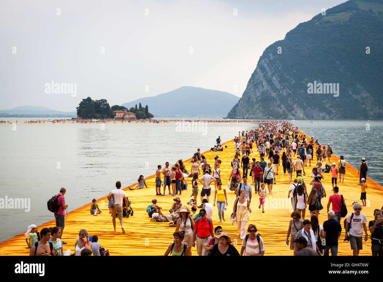 Floating installation created by Christo and Jeanne-Claude artists ...