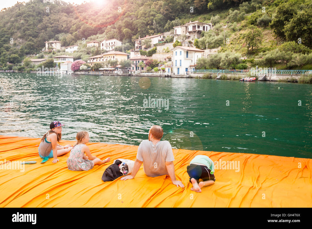 Floating installation created by Christo and Jeanne-Claude artists ...