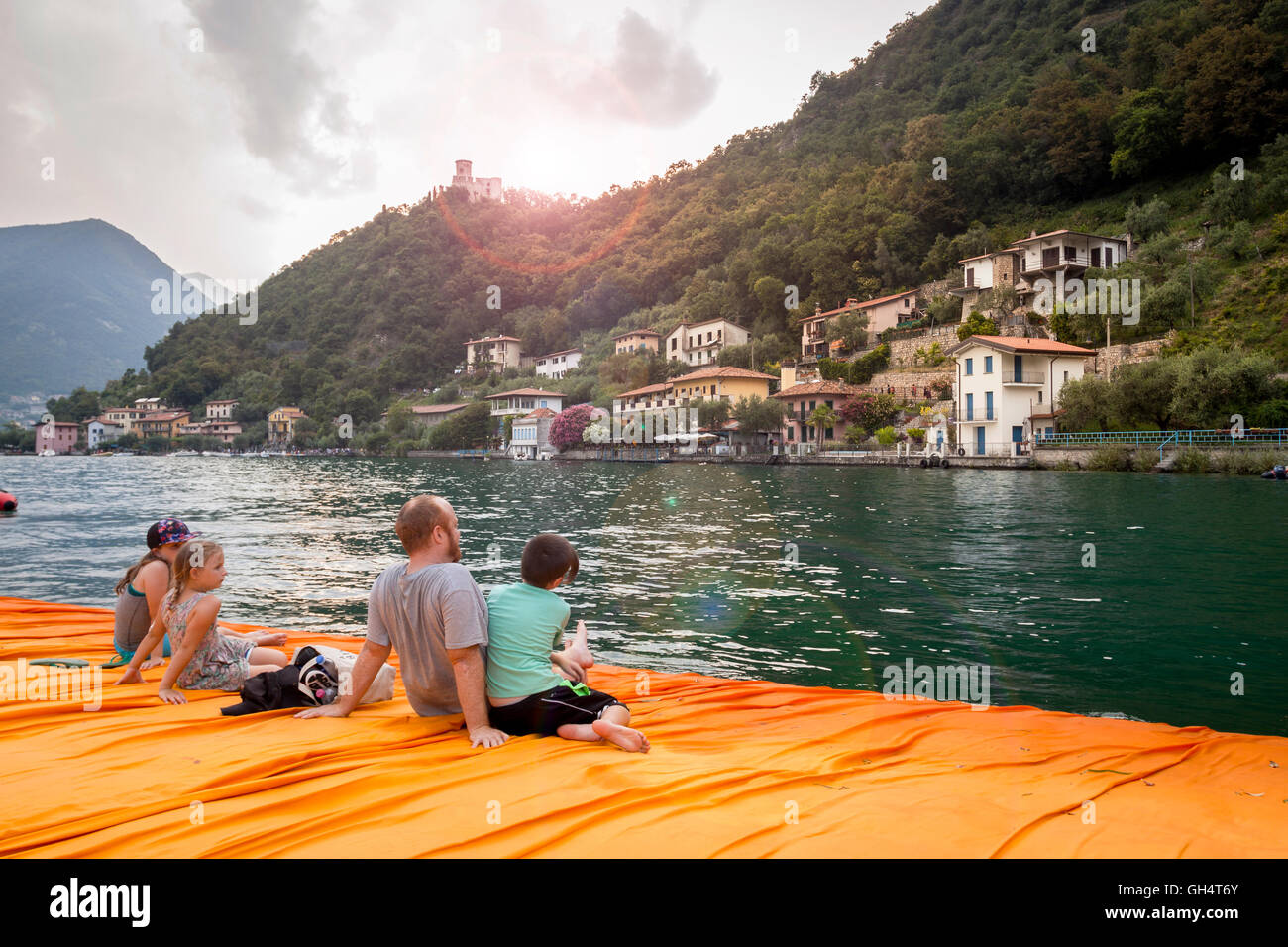 Floating installation created by Christo and Jeanne-Claude artists ...