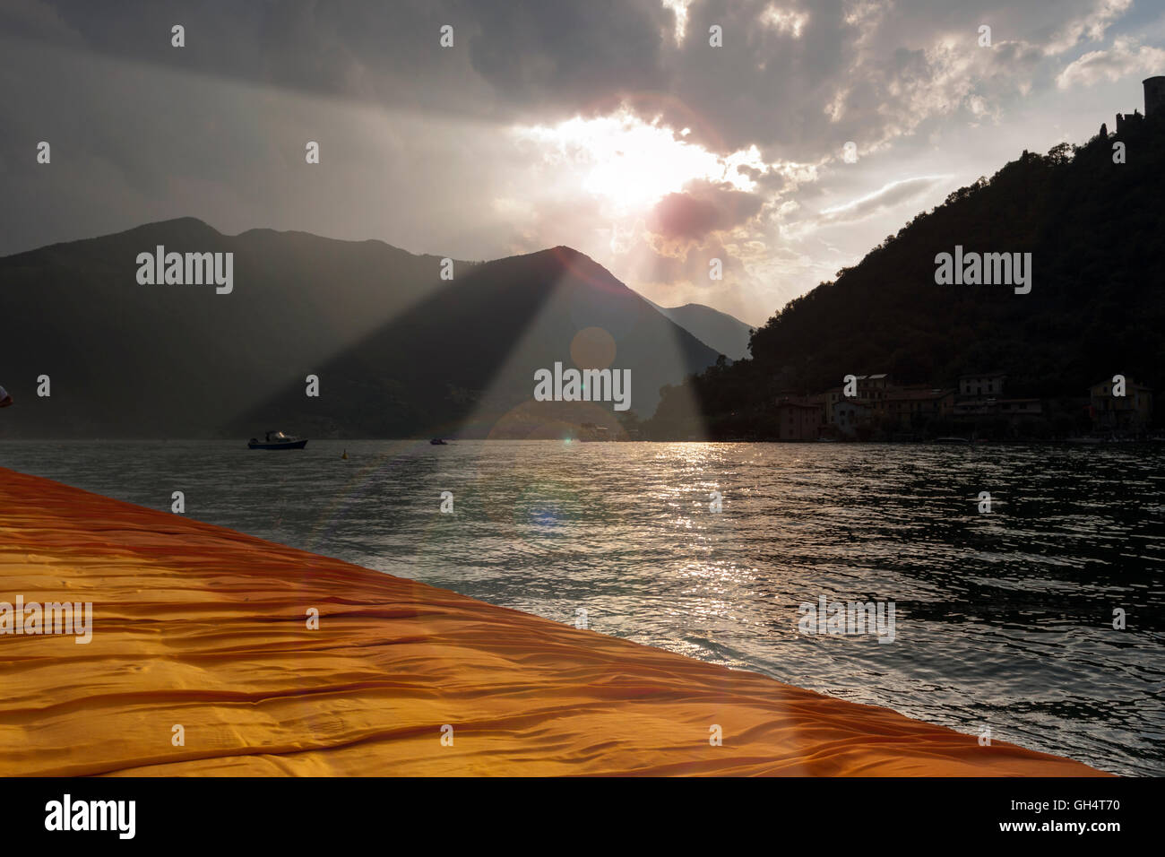Floating installation created by Christo and Jeanne-Claude artists ...