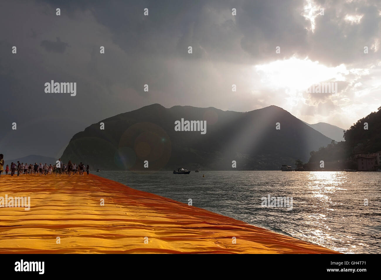 Floating installation created by Christo and Jeanne-Claude artists ...