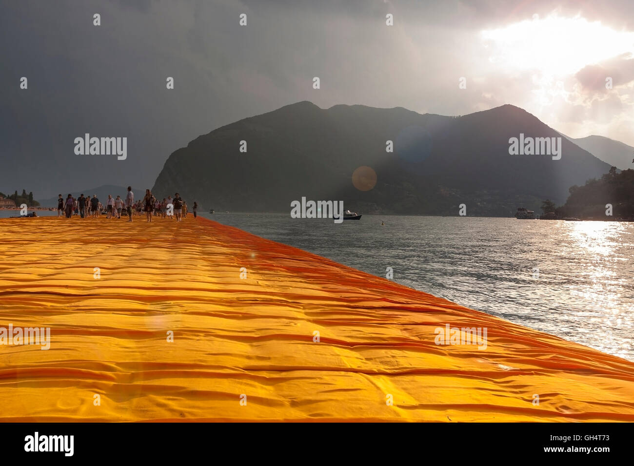 Floating installation created by Christo and Jeanne-Claude artists ...