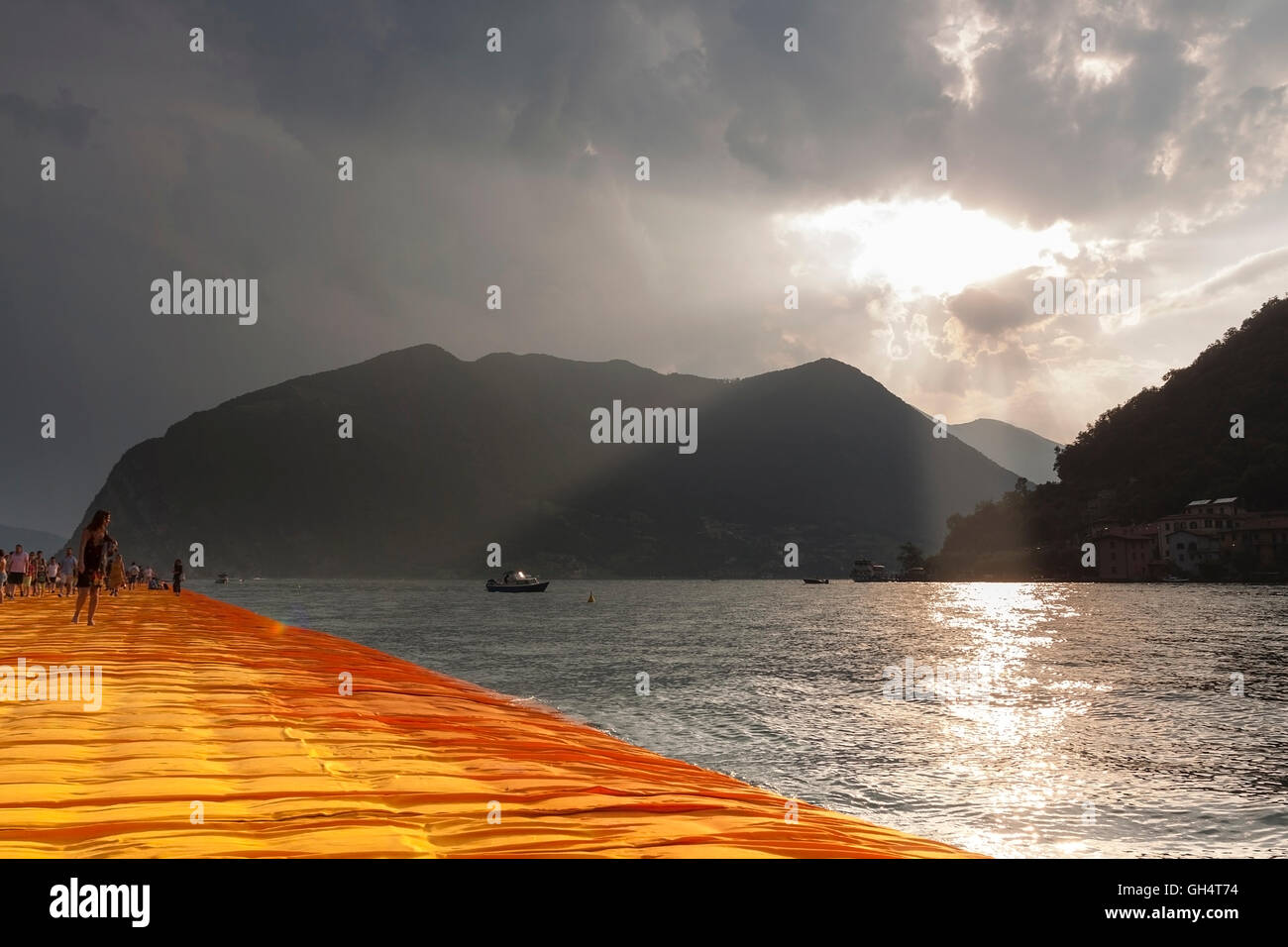 Floating installation created by Christo and Jeanne-Claude artists ...