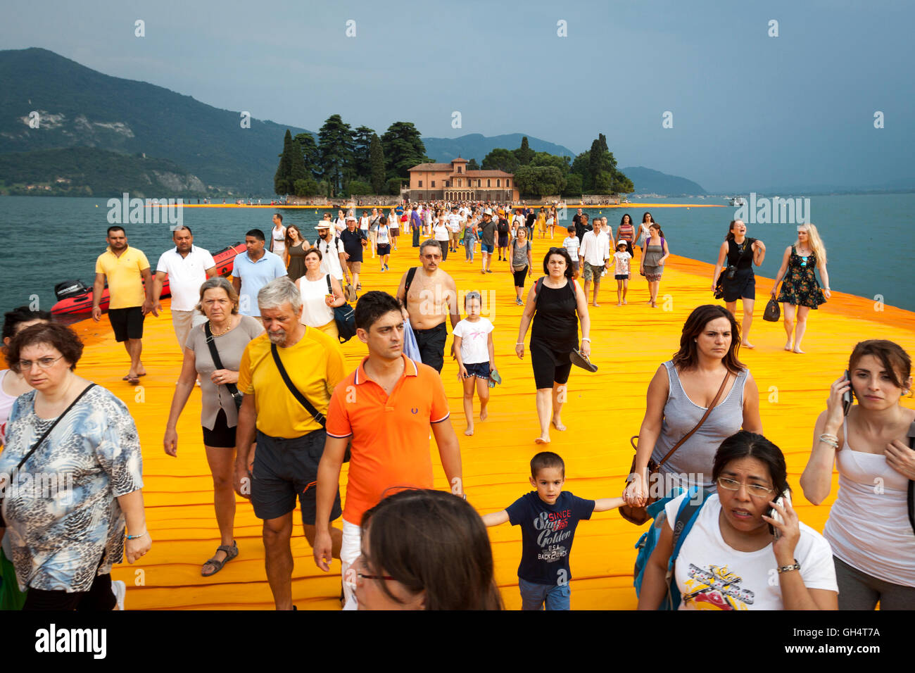Floating installation created by Christo and Jeanne-Claude artists ...