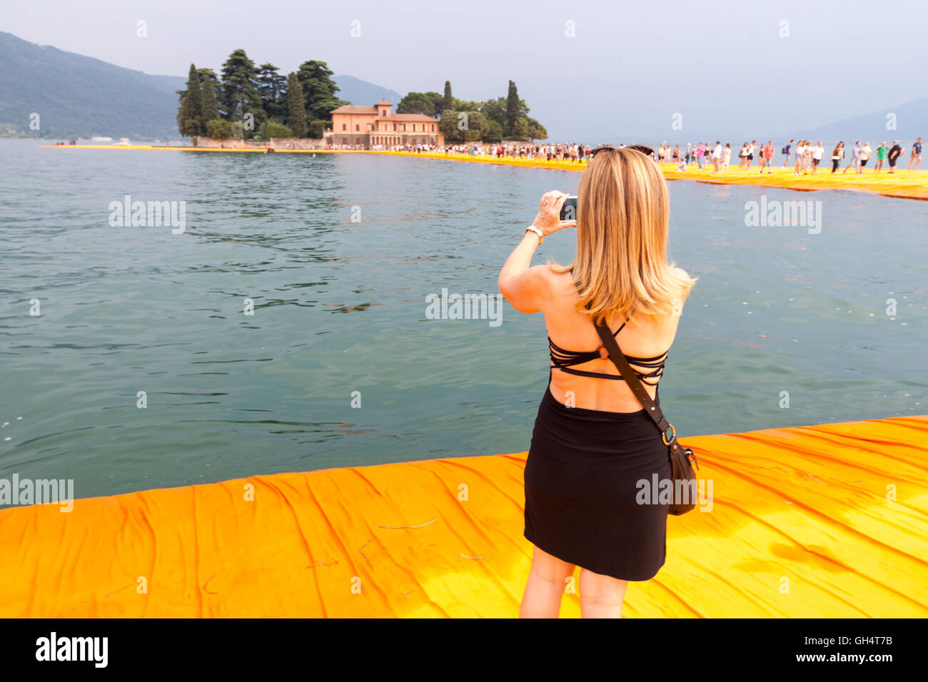 Floating installation created by Christo and Jeanne-Claude artists ...