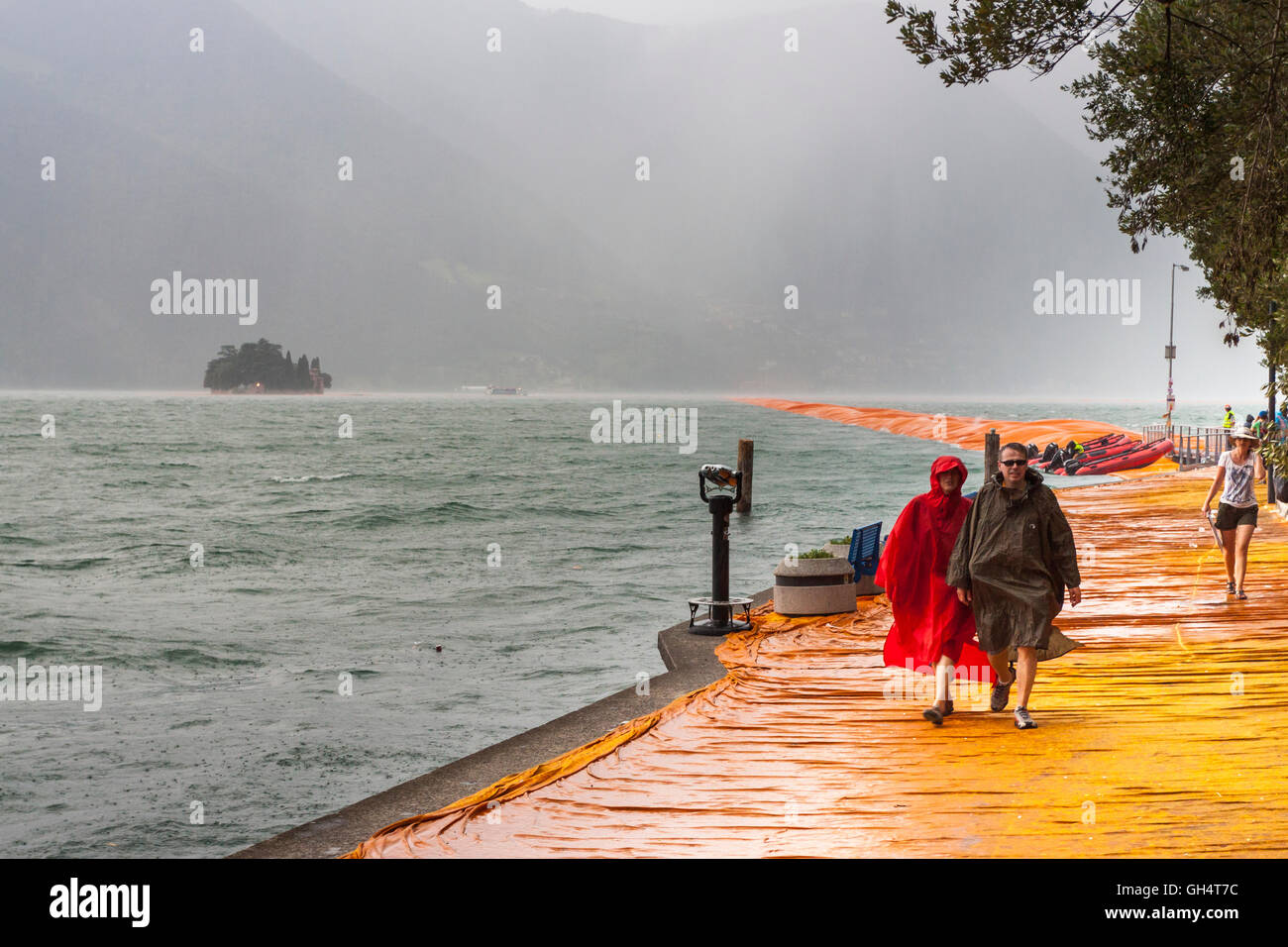 Floating installation created by Christo and Jeanne-Claude artists ...