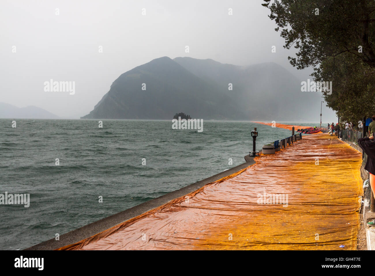 Floating installation created by Christo and Jeanne-Claude artists ...