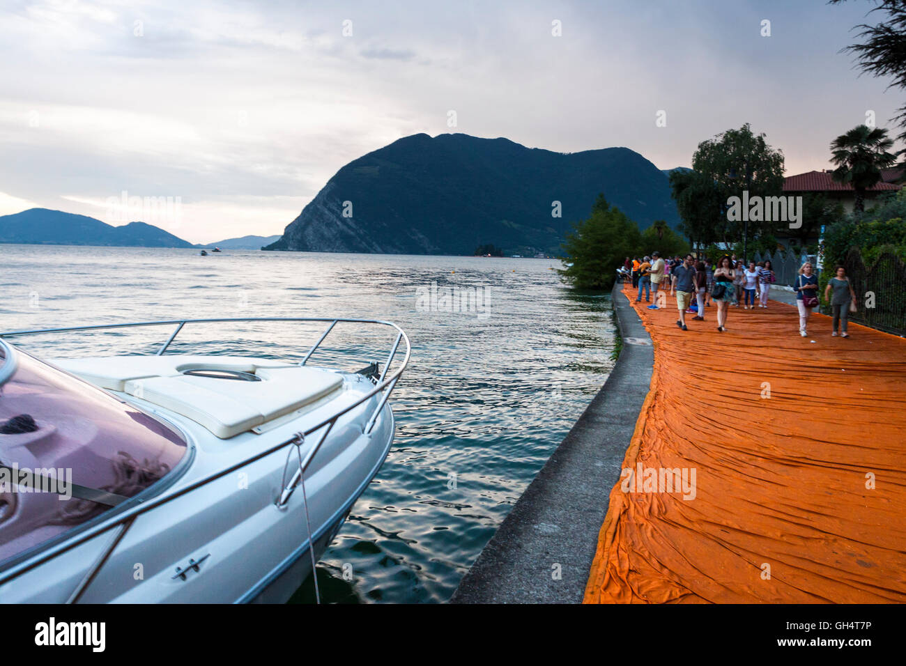 Floating installation created by Christo and Jeanne-Claude artists ...