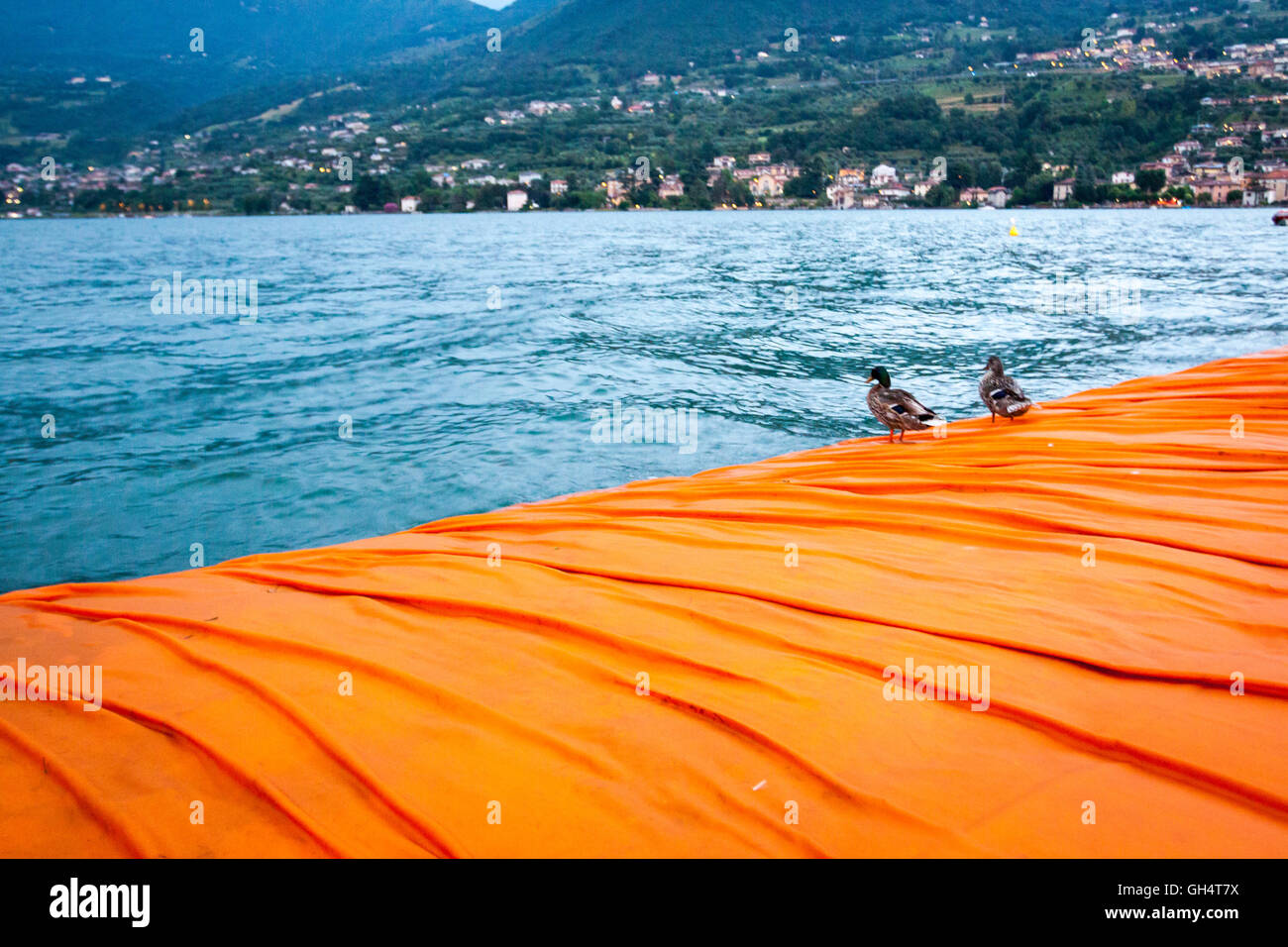 Floating installation created by Christo and Jeanne-Claude artists ...