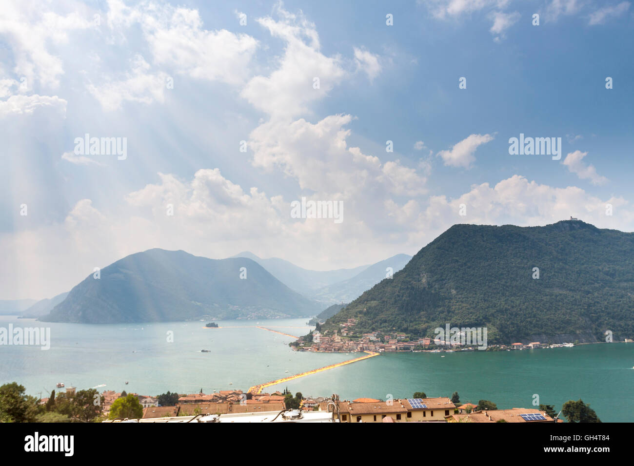 Floating installation created by Christo and Jeanne-Claude artists ...