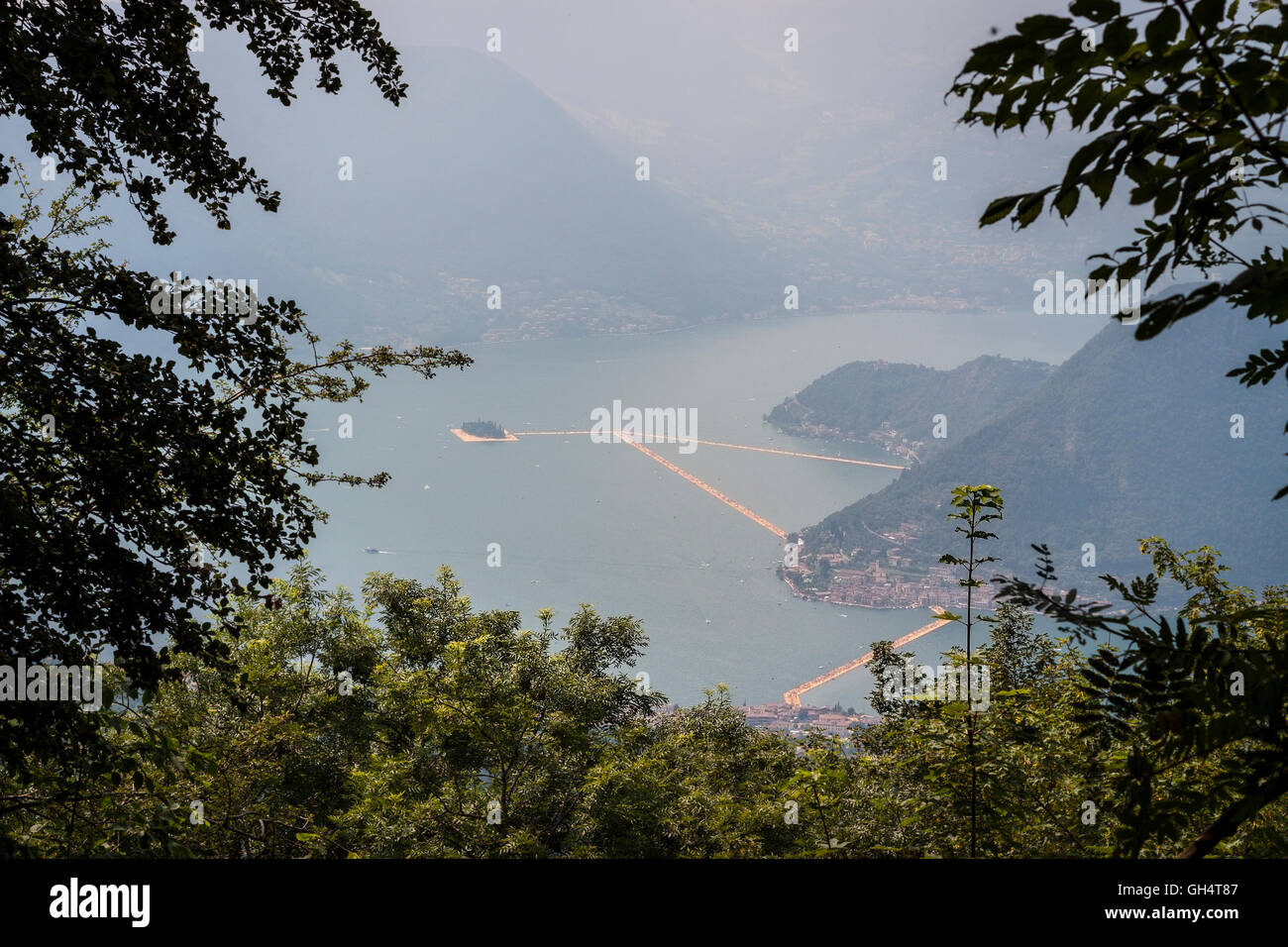 Floating installation created by Christo and Jeanne-Claude artists ...