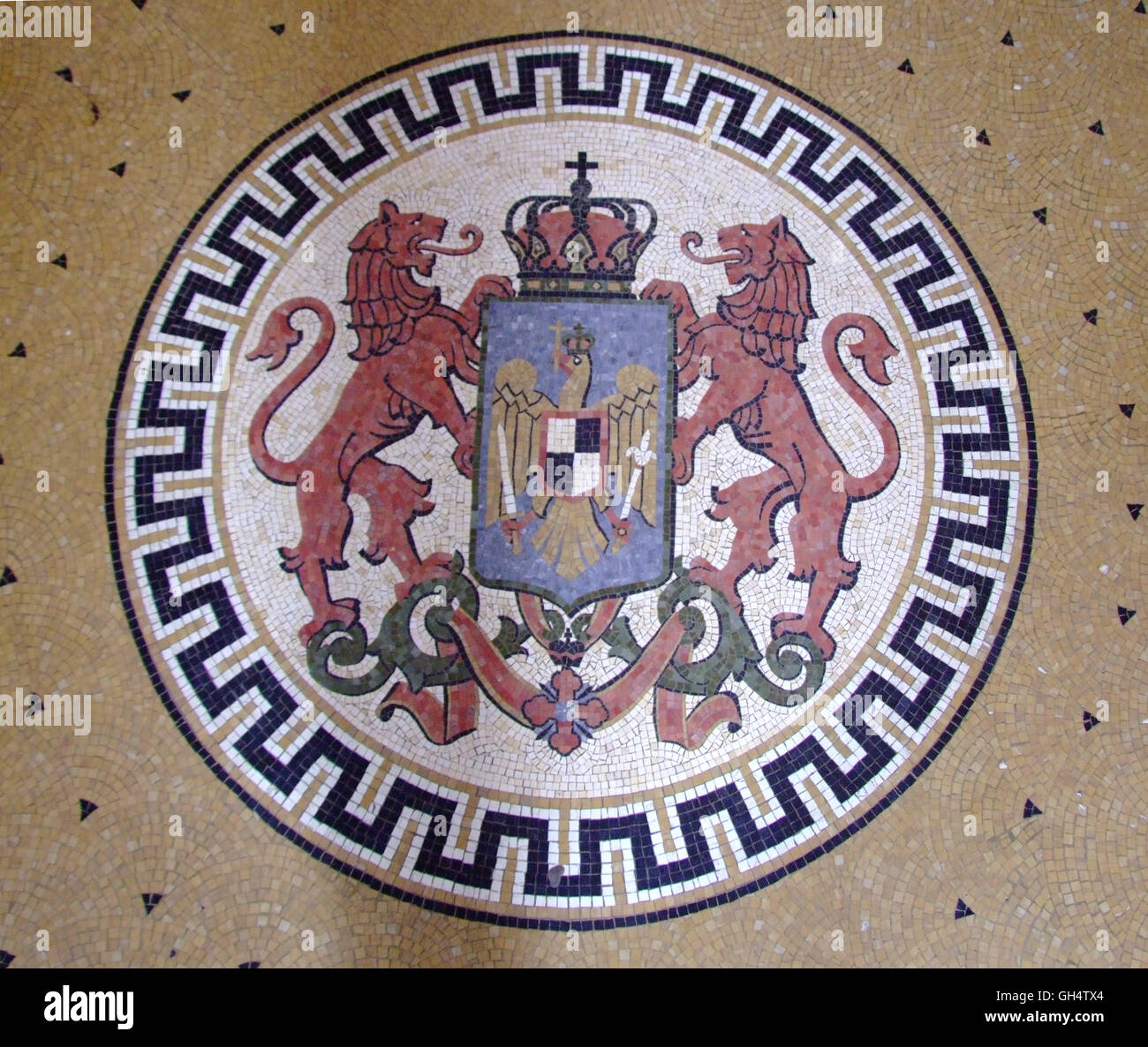 coat of arms of Romania during King Ferdinand on central university ...